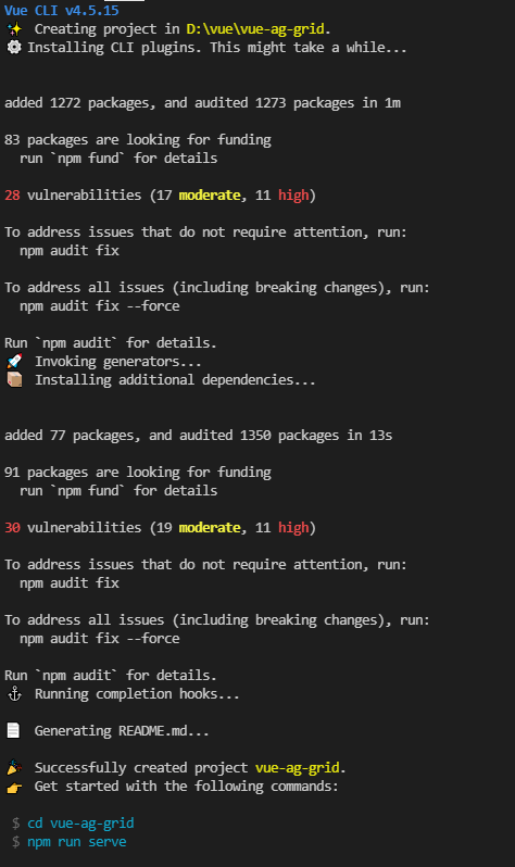 [Vue] #3. ag-grid-vue3 설치
