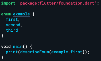 [Flutter] enum 이름 가져오기