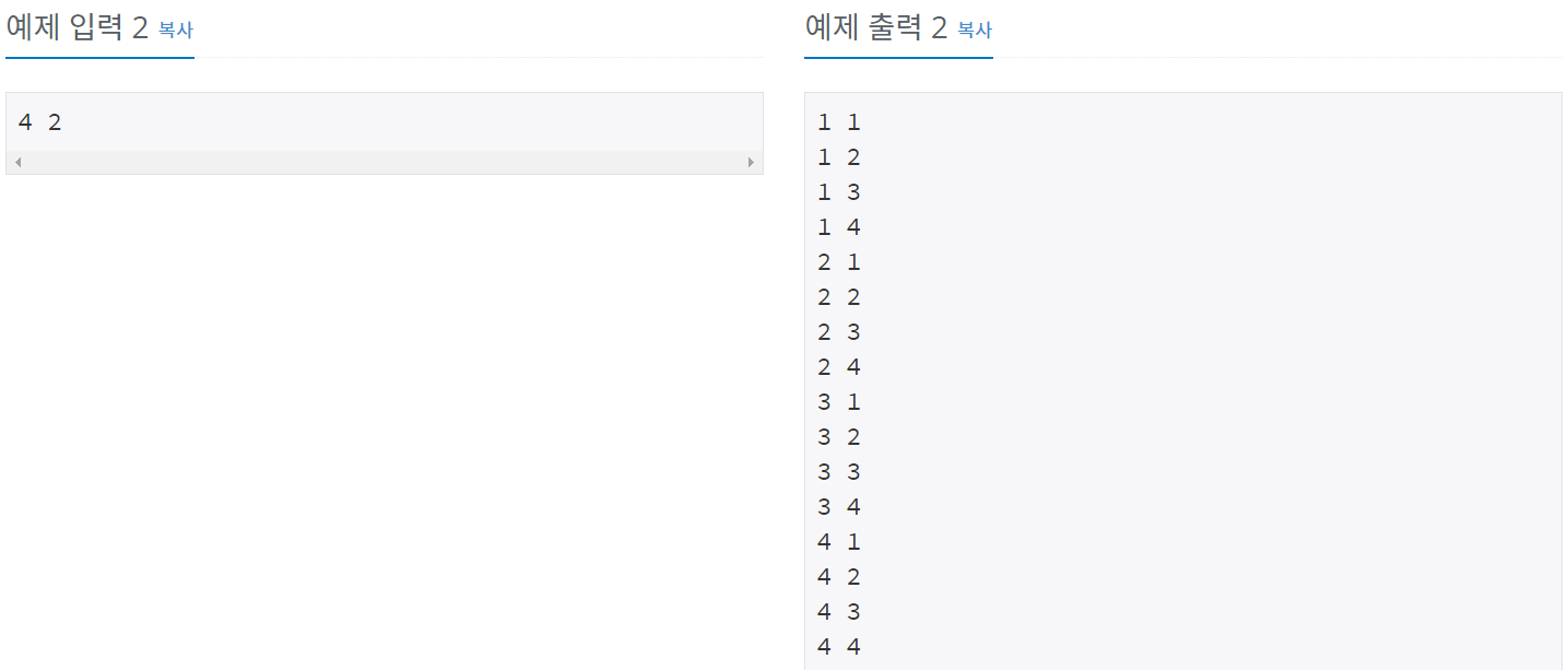 [백준(Baekjoon)] 15651. N과 M (3) (java, DFS/백트래킹)