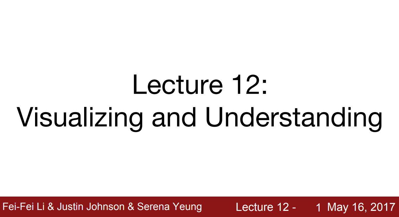 CS231n Lecture12 정리