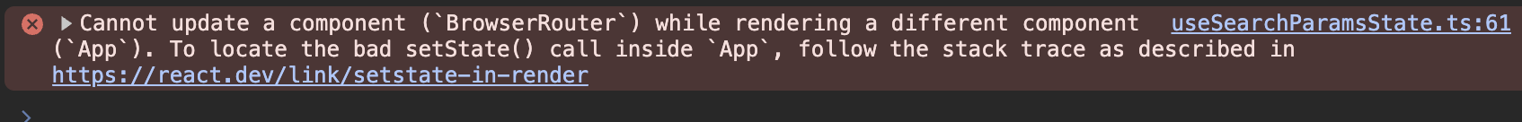 [react-router] useSearchParams는 상태처럼 동작하지 않아요.