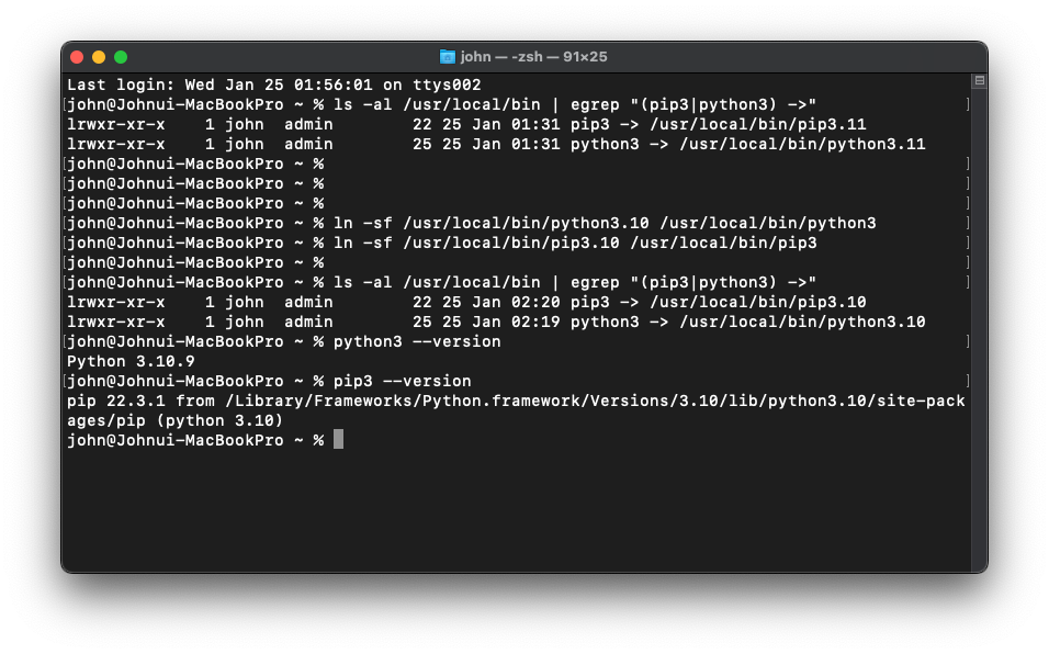 [Mac] Python3 버전 선택하기