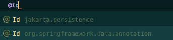[jakarta.persistence]와 [org.springframework.data.annotation]