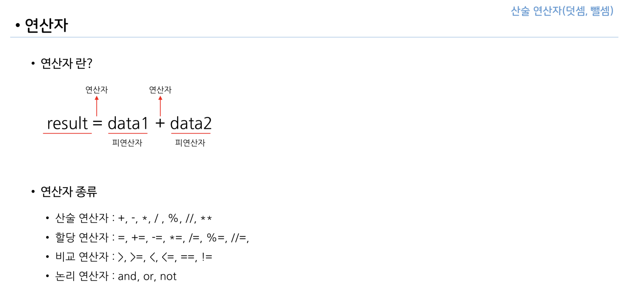 Part 01. 파이썬 기초(연산자,operator모듈,조건문)