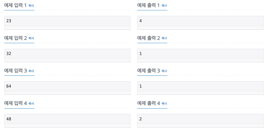 [BAEKJOON] 1094 | Silver 5 | 막대기