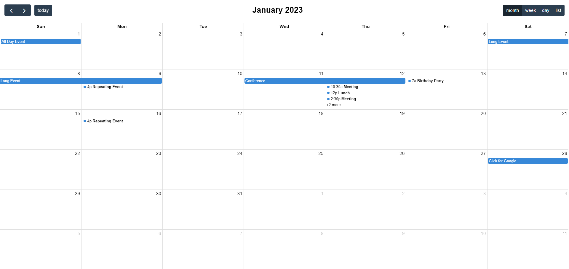 FullCalendar API를 사용해서 일정 가져오기