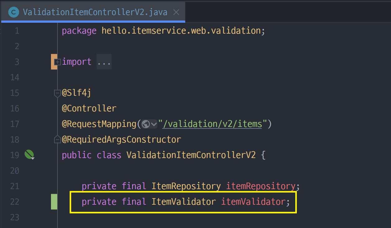 [ 김영한 스프링 MVC 2편 #13 ] - 검증 (3) : Validator