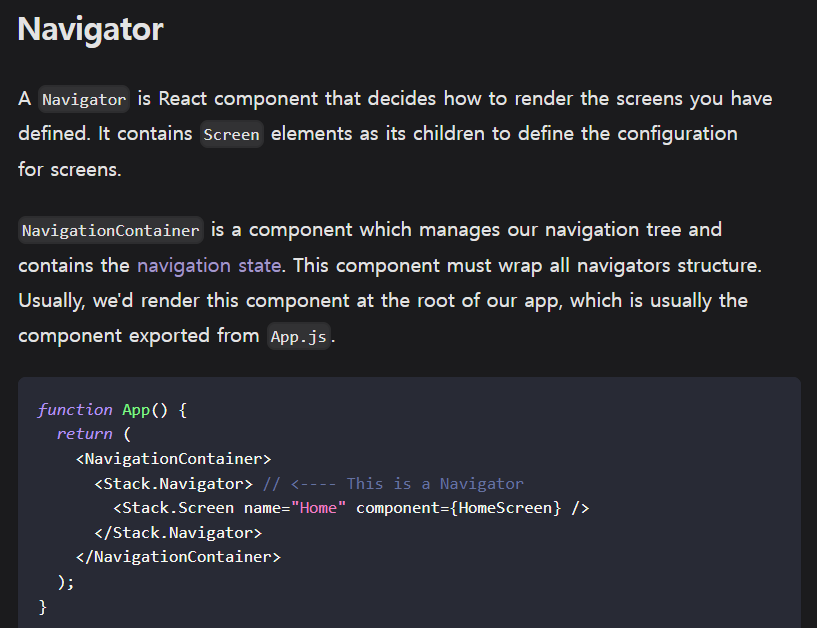 [RN] 1. RN UI - Navigation 및 css