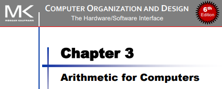 [컴퓨터구조] Ch3. Arithmetic for Computers