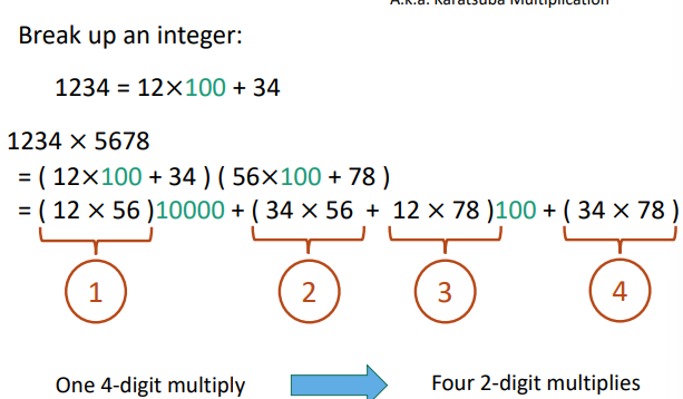 1. Karatsuba Integer Multiplication