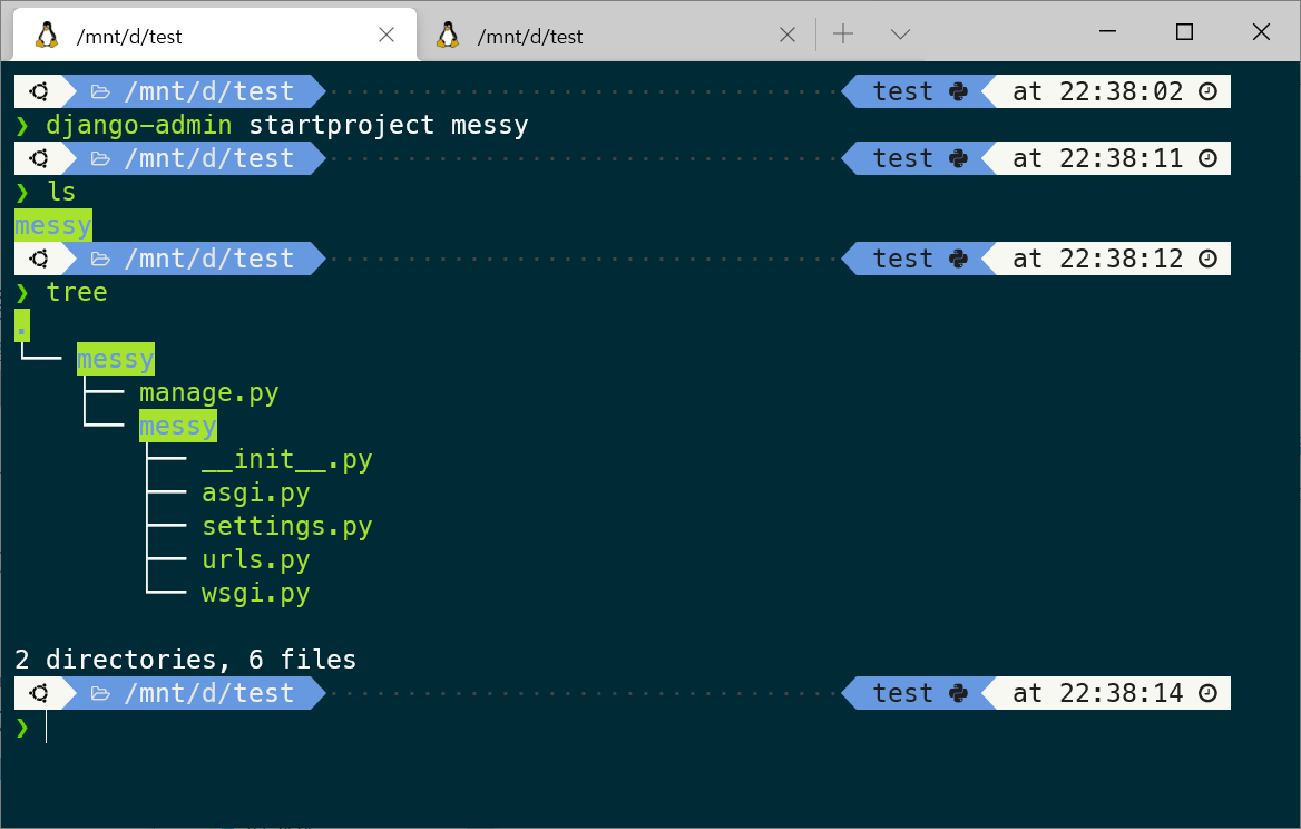 Django - 프로젝트 생성시 폴더 구조