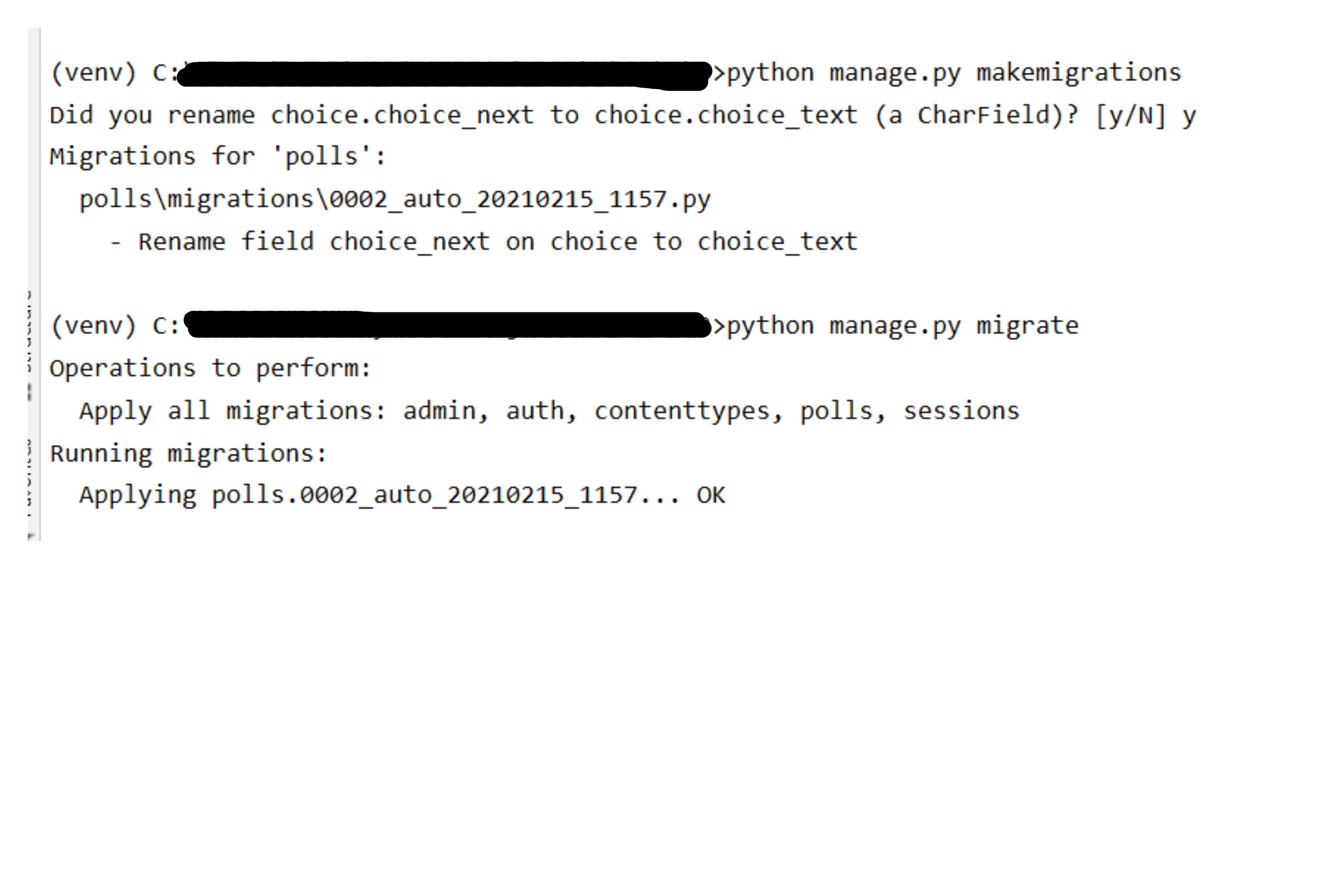 Operationalerror No Such Column