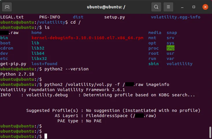 Volatility3 Symbol in Linux