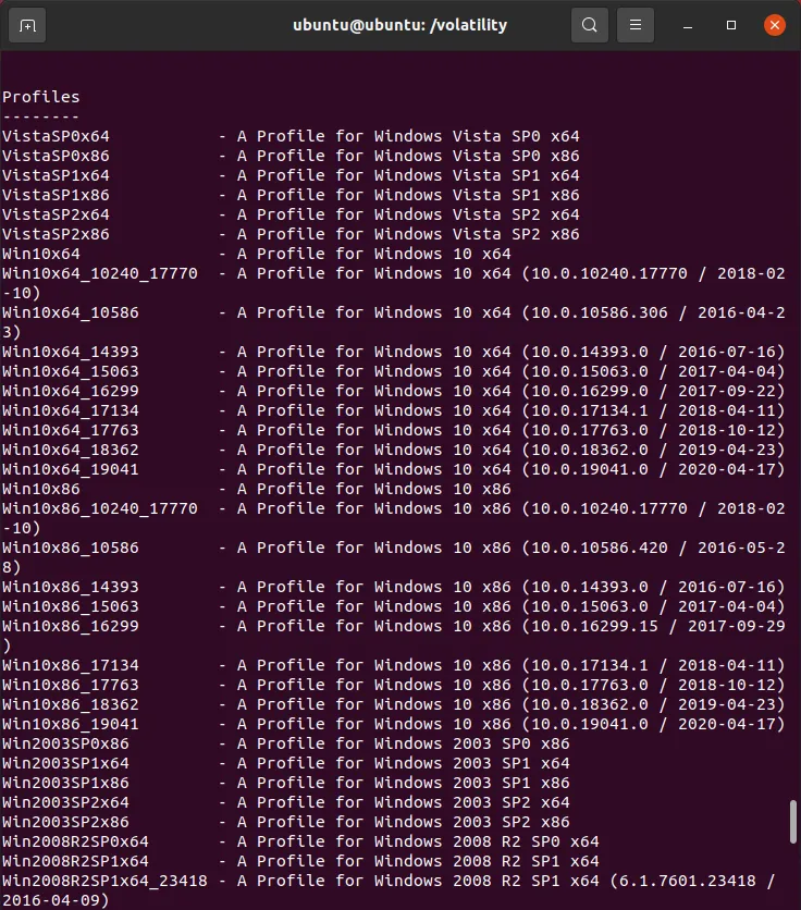 Volatility3 Symbol in Linux