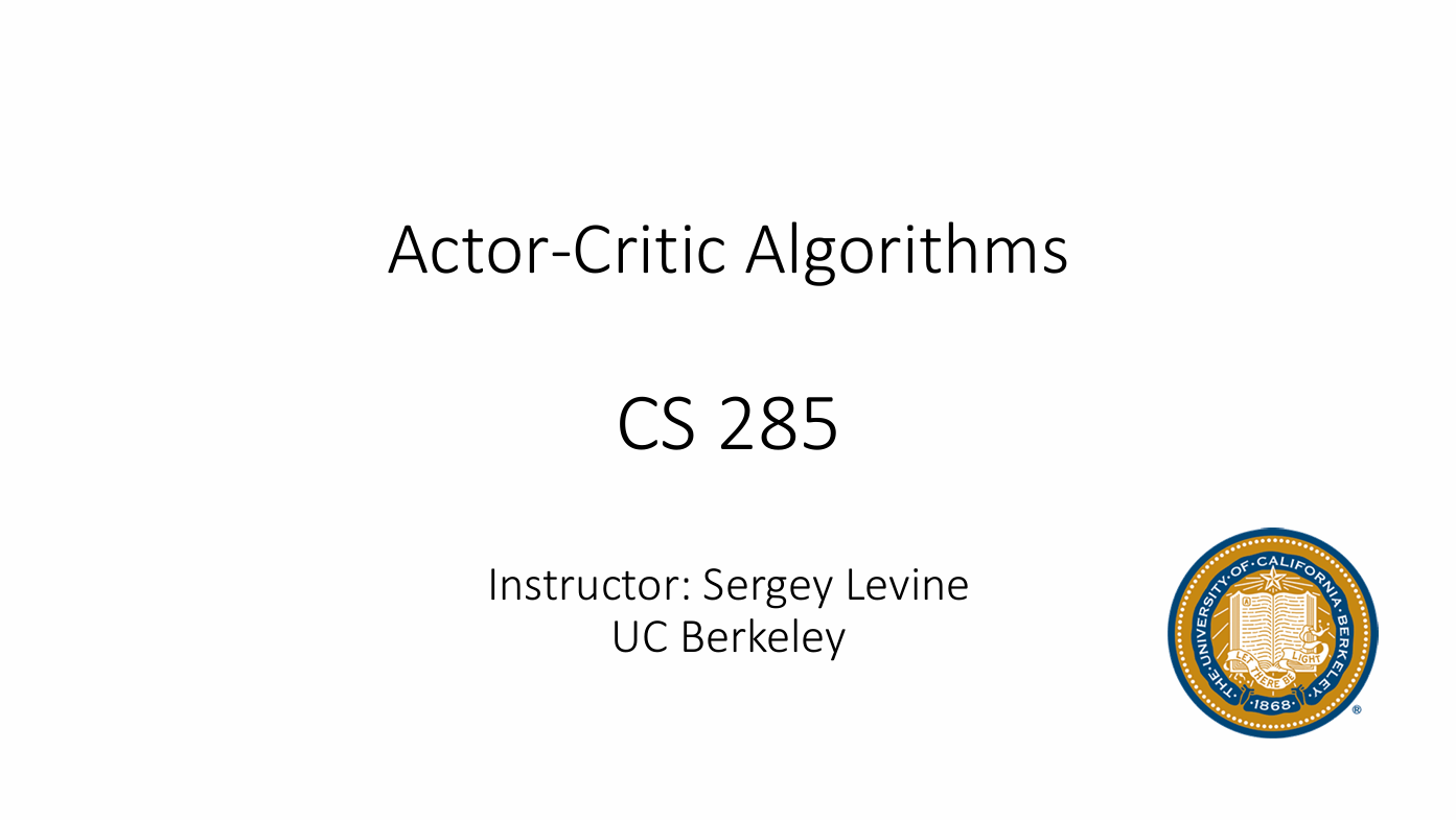 [CS285] Ch6. Actor-Critic Algorithms