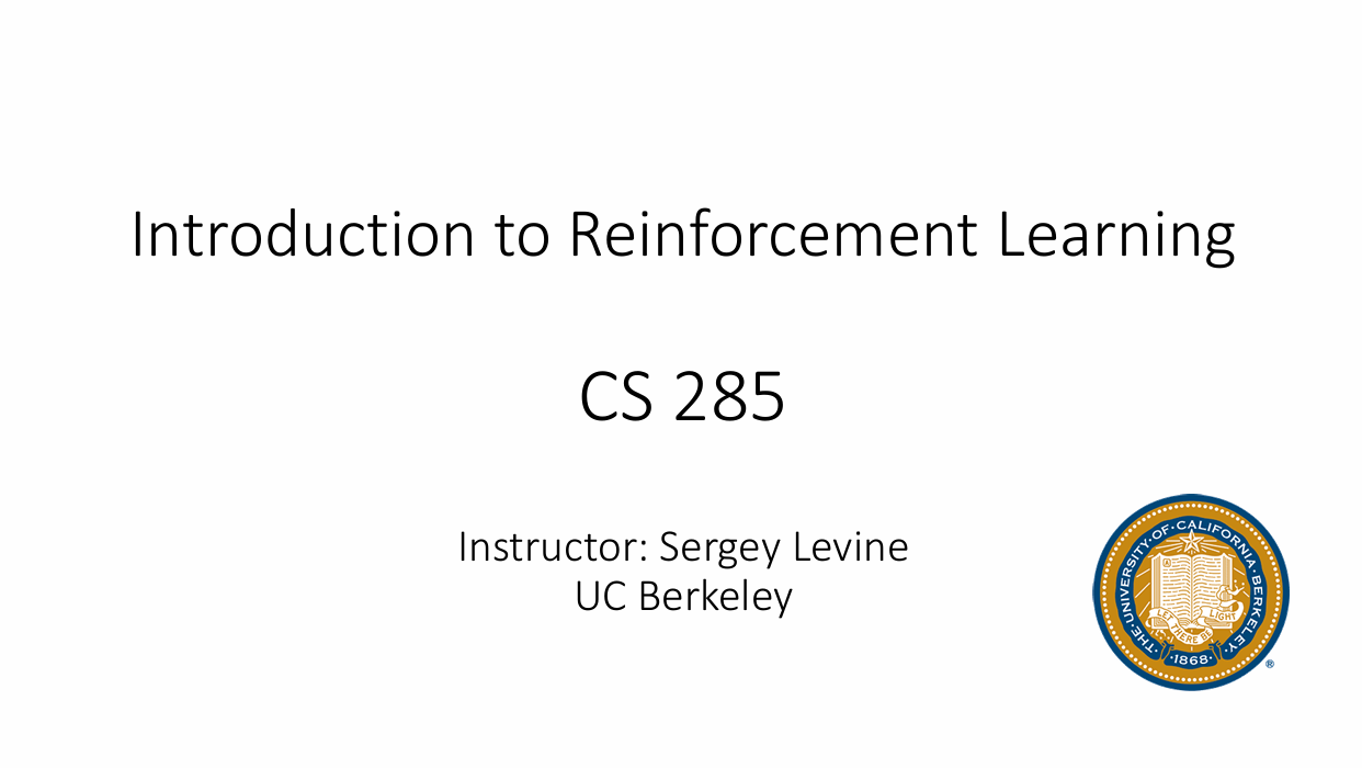[CS285] Ch4. Introduction to Reinforcement Learning 강화학습 소개