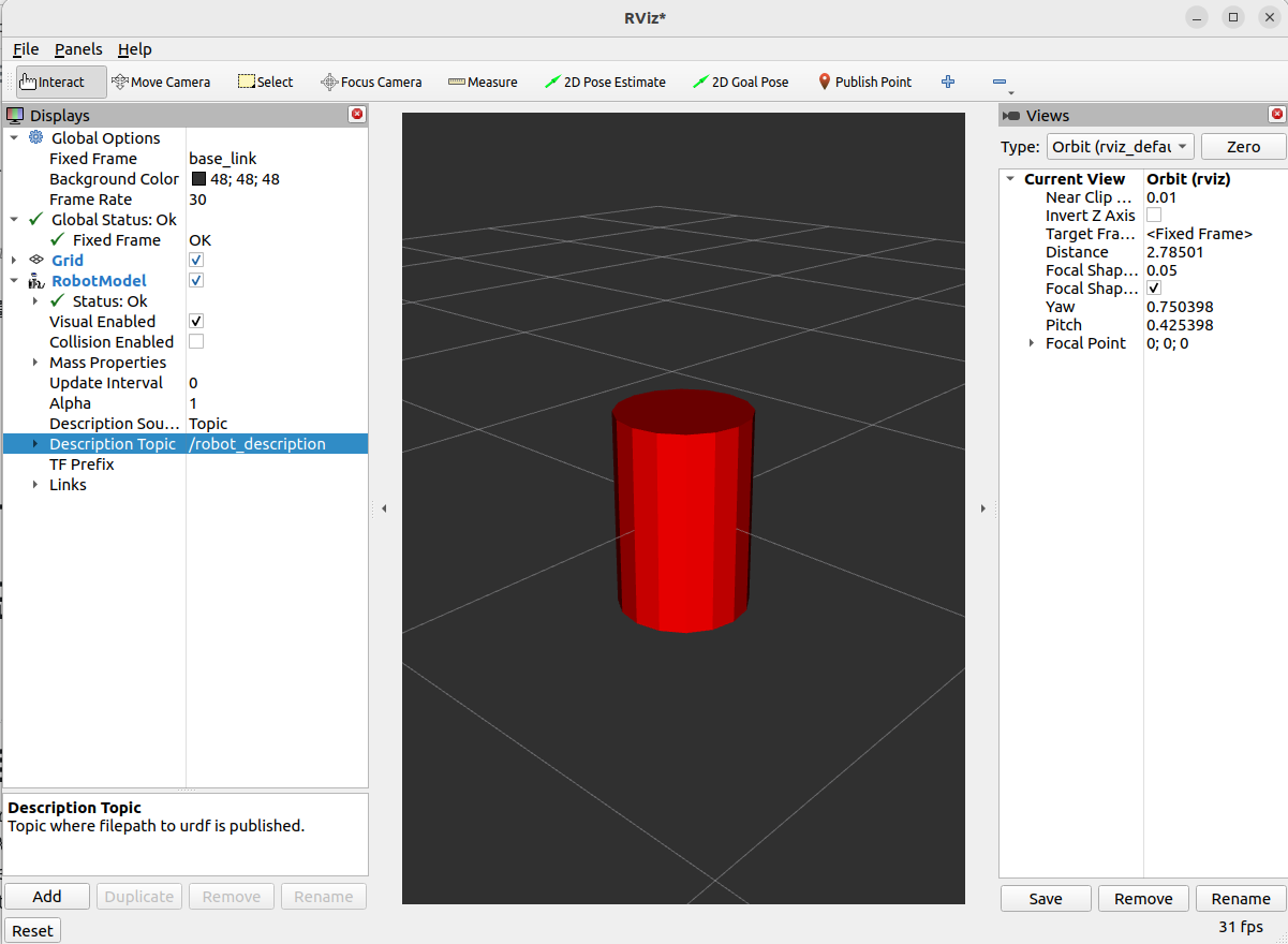 [ROS2] URDF 작성하여 가상환경에 로봇 나타내기