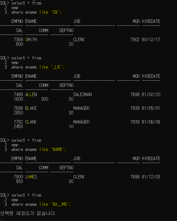 연산자와 오라클 함수