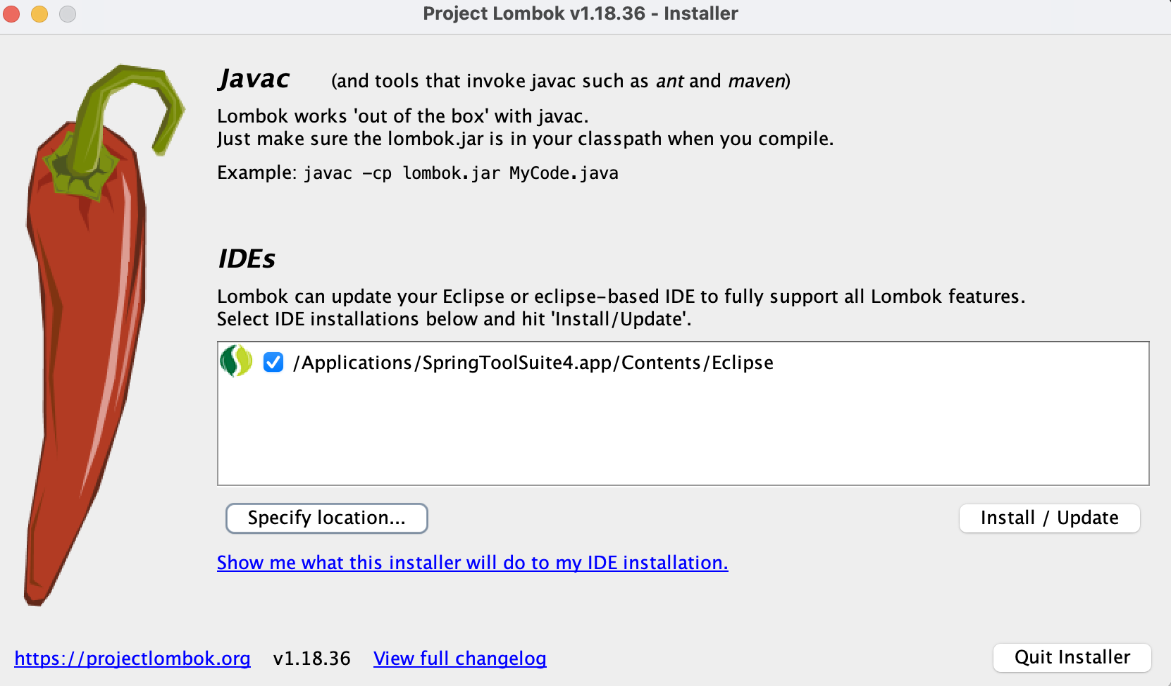 M1 맥북 STS4 Lombok 설정 및 Maven 프로젝트 변경