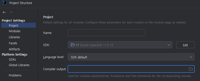 [Intellij] - 프로젝트 세팅
