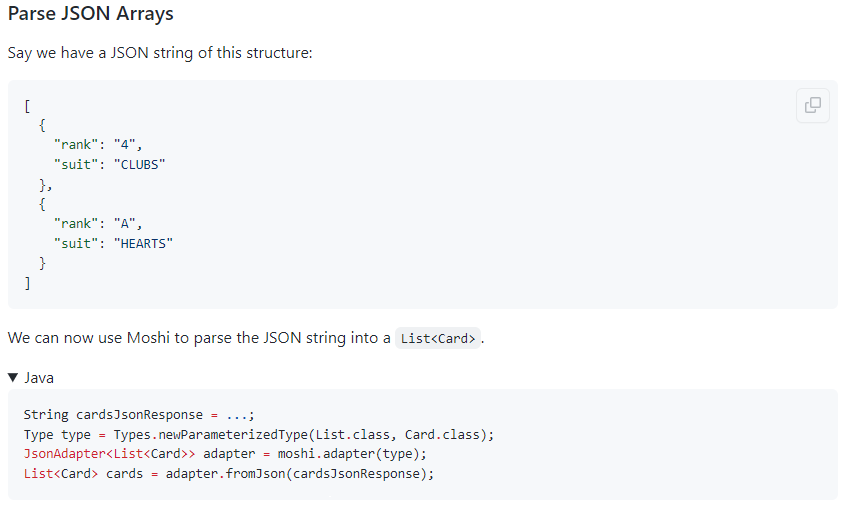[Moshi] Key값 없는 JSON Array 형태 역직렬화 하기