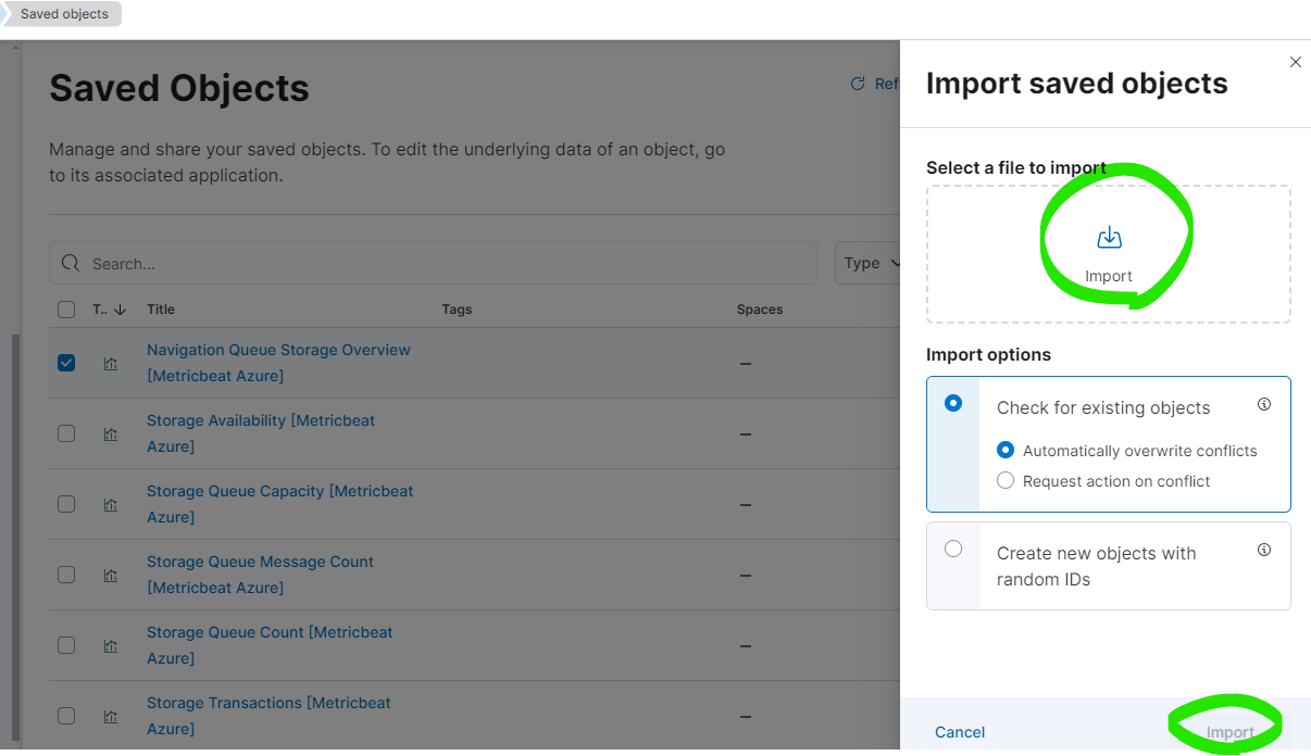 [elasticsearch] kibana dashboard 등 export해서 import 하기