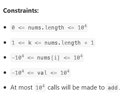 703. Kth Largest Element in a Stream