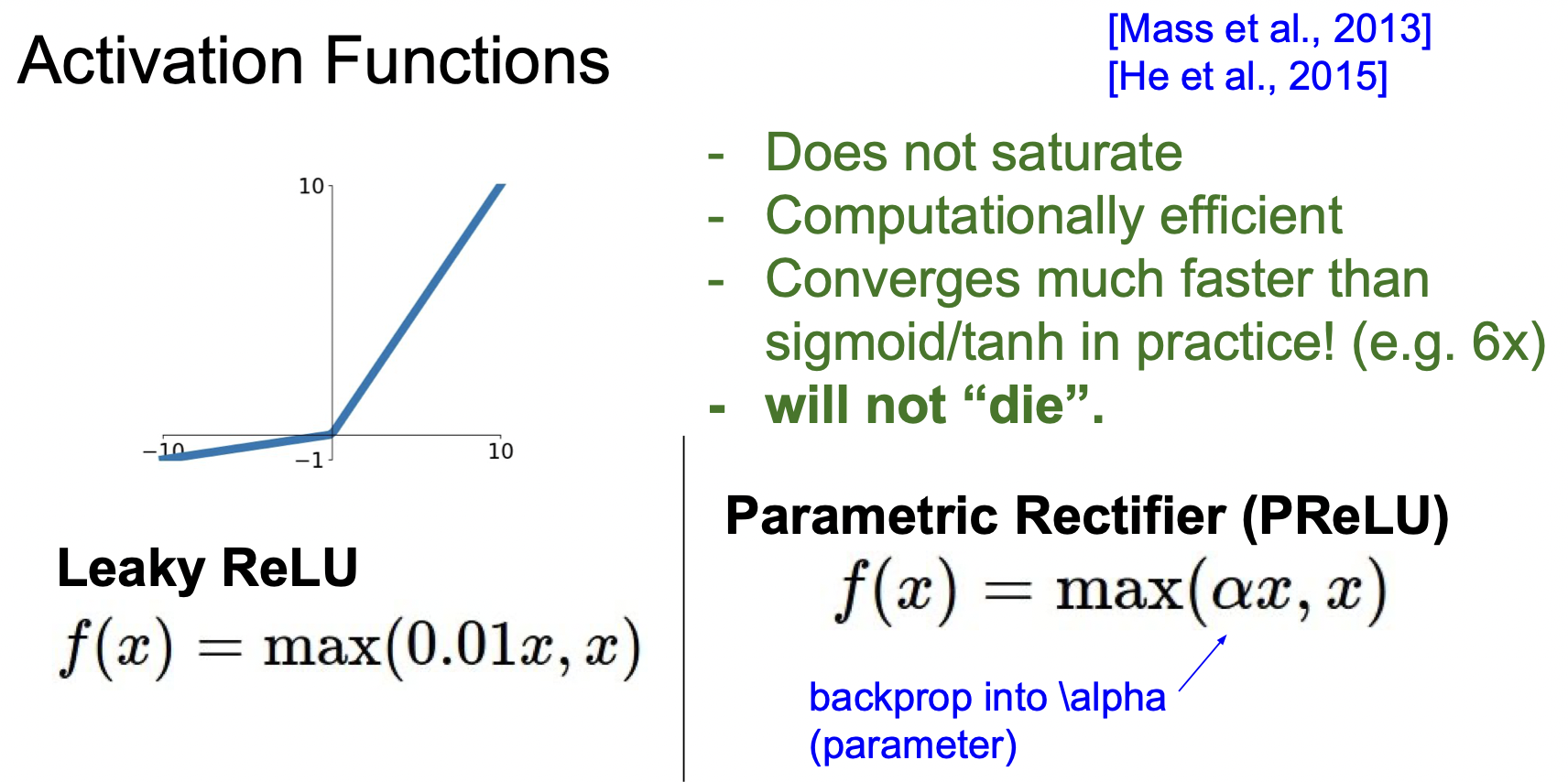 [cs231n] Lecture 6 : Training Neural Networks, Part 1