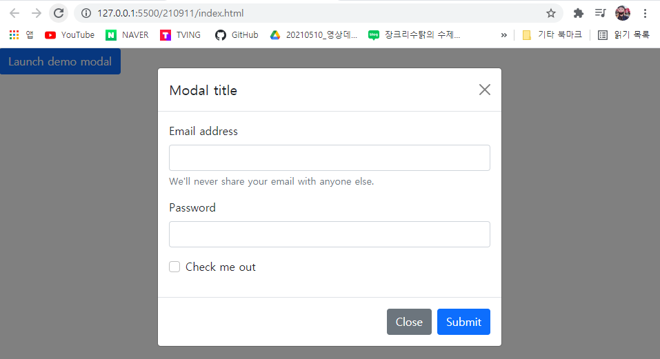 2) Forms & Modal & Tooltips