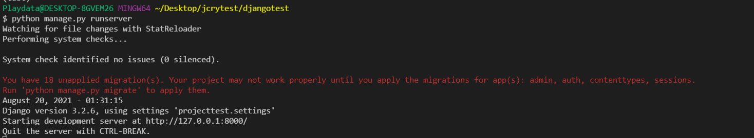2. Django : hello world
