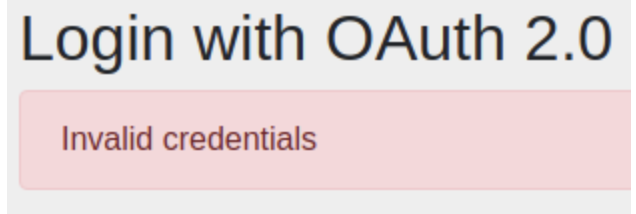 Oauth2 Invalid credentials 에러
