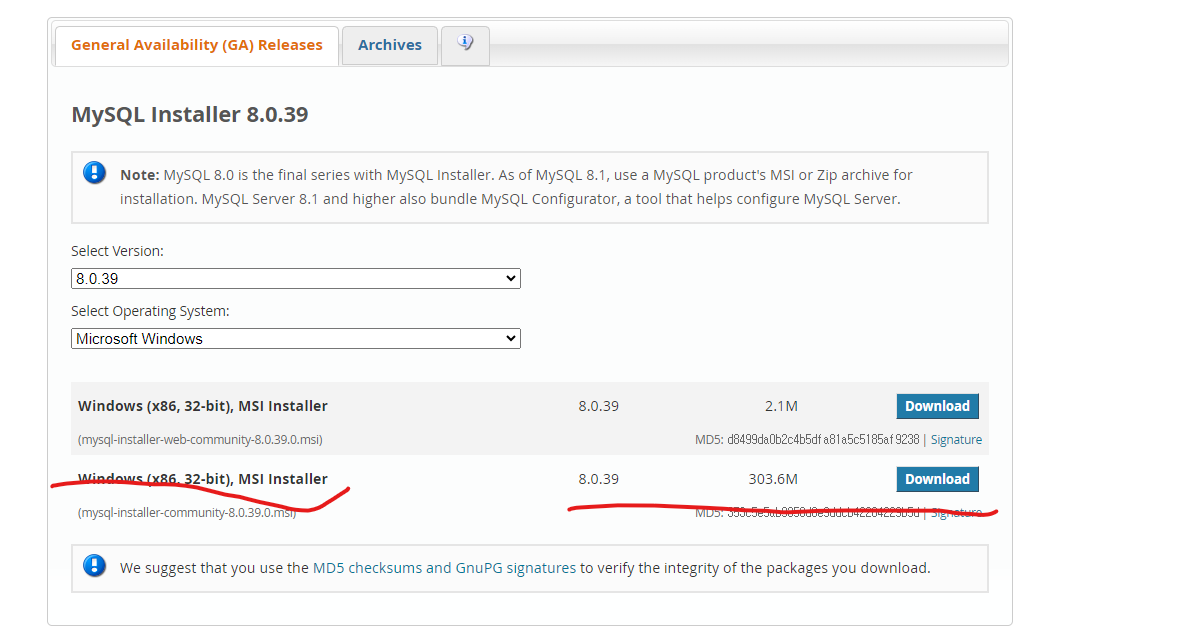 MySql - window설치