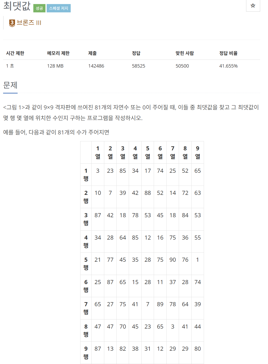 [백준] JAVA / 최댓값