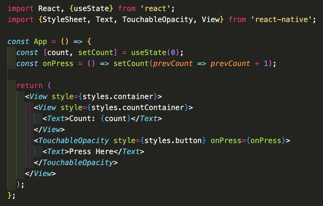 React Native의 기본 태그