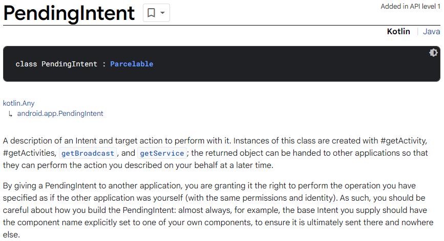 안드로이드의 setAlarmClock과 알람 생성 방식