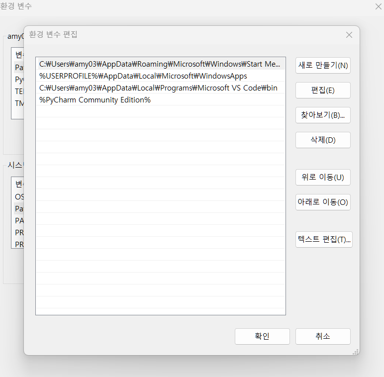 vscode 가상환경 세팅 시 python만 뜸