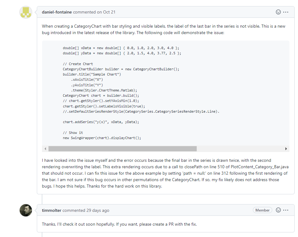 XChart 이슈 올리기