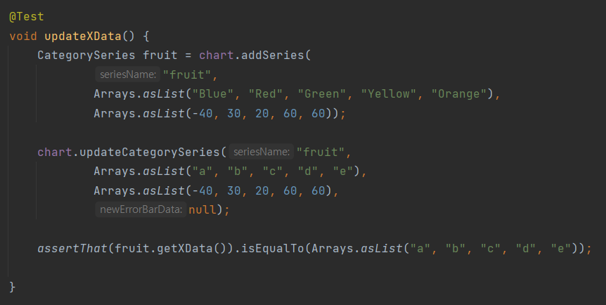 XChart 테스트 작성 #10 (updateXData)