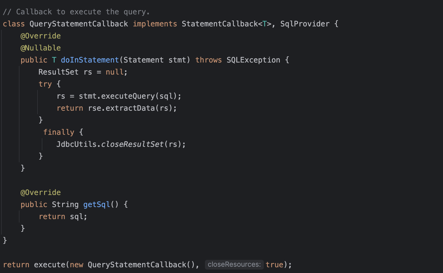 JdbcTemplate - query메서드
