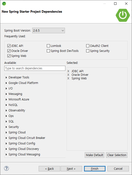 [springboot] JDBC를 이용해 DB(oracle) 연결 및 API 테스트