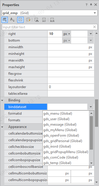 NEXACRO - Data Binding