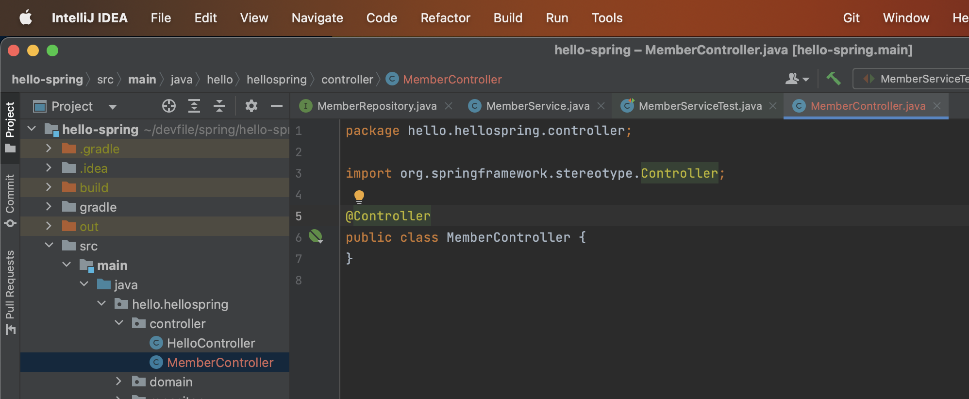 스프링 입문 코드로 배우는 스프링 부트 웹 Mvc Db 접근 기술 섹션 4