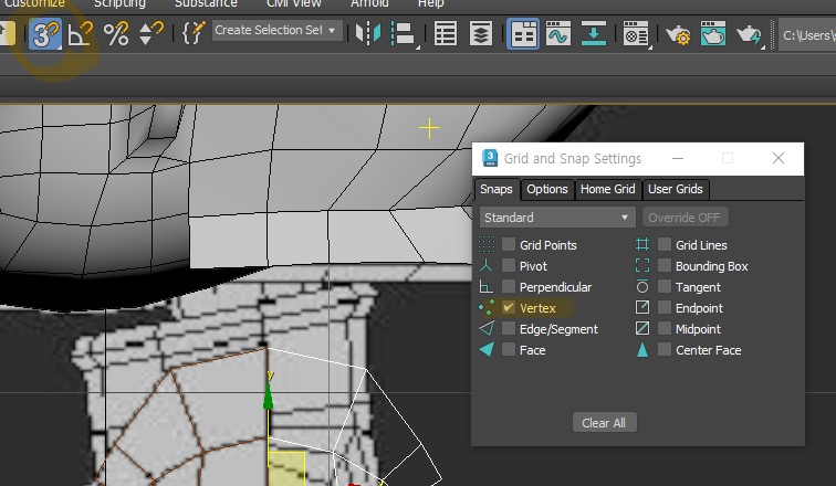 [3ds Max] axis 축 옮기는 방법
