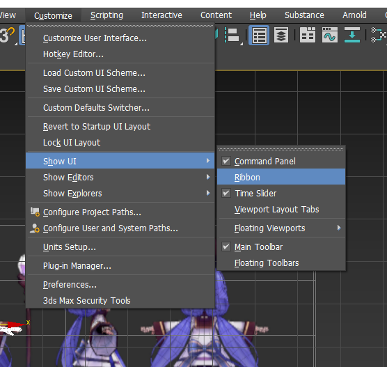 [3ds Max] Freeform 툴 사라졌을 때 위치
