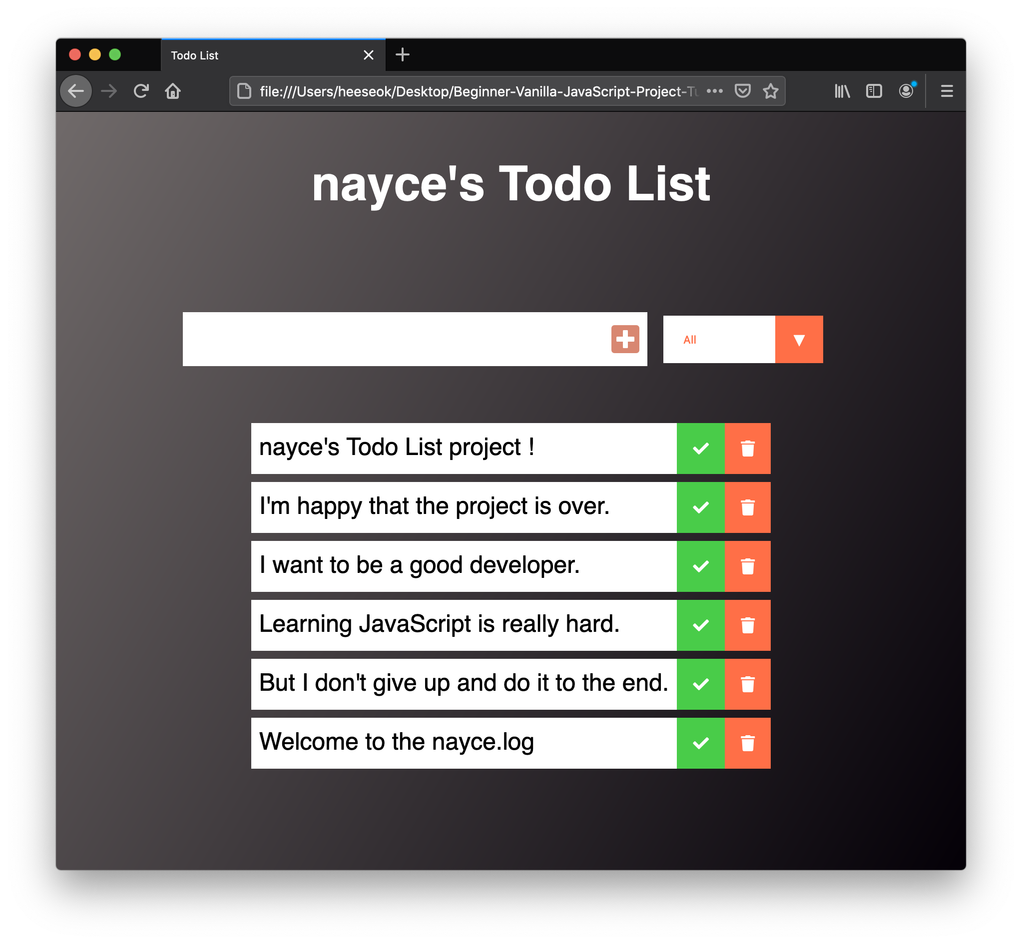 [20/10/17] - TIL | To-do List Project