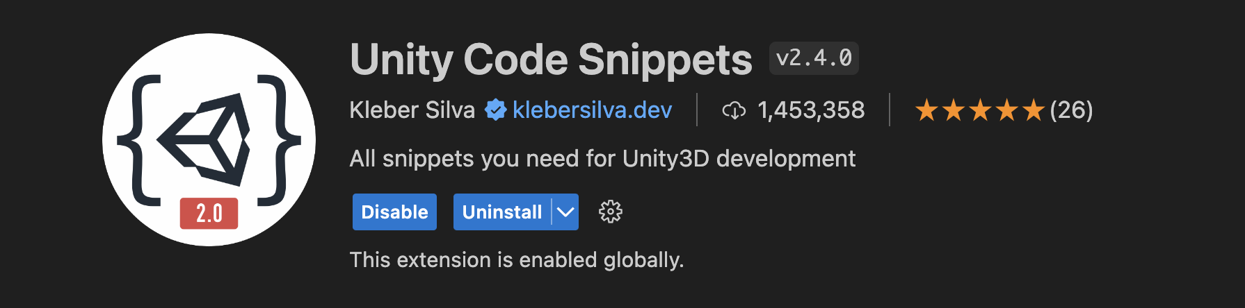 Unity C# vscode 환경설정