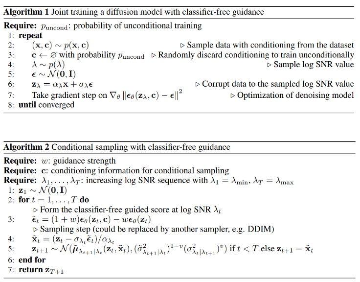 [논문리뷰] Classifier-Free Diffusion Guidance