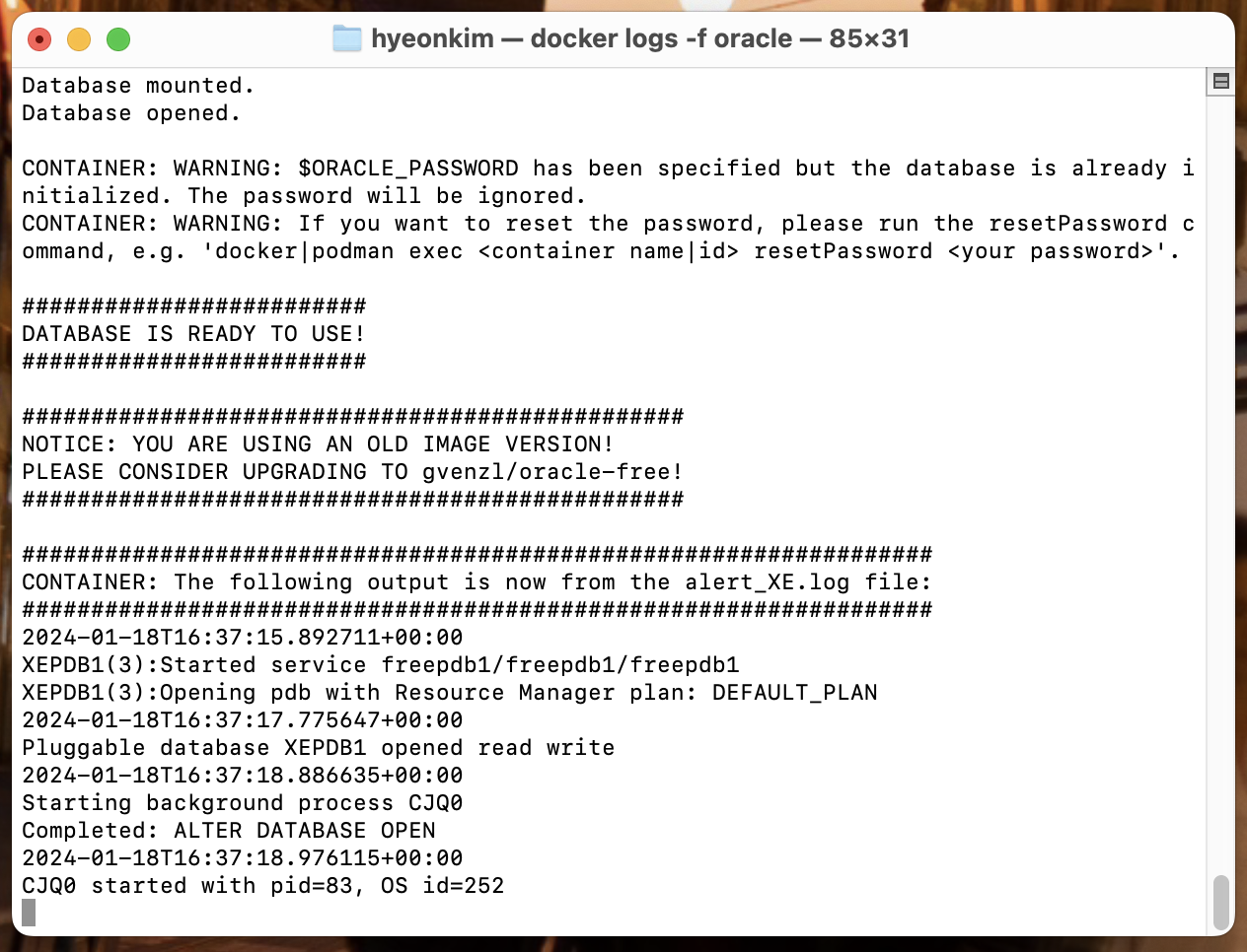 0118 TIL: docker 와 oracle 과 싸워 이긴 기록