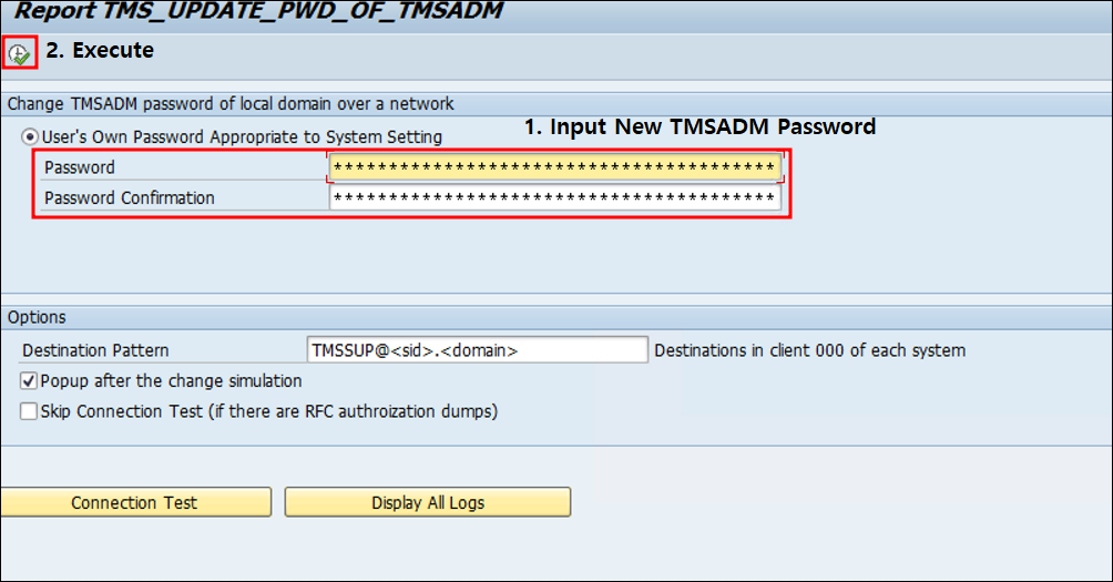 TMSADM 패스워드 변경 (How to change TMSADM Password)