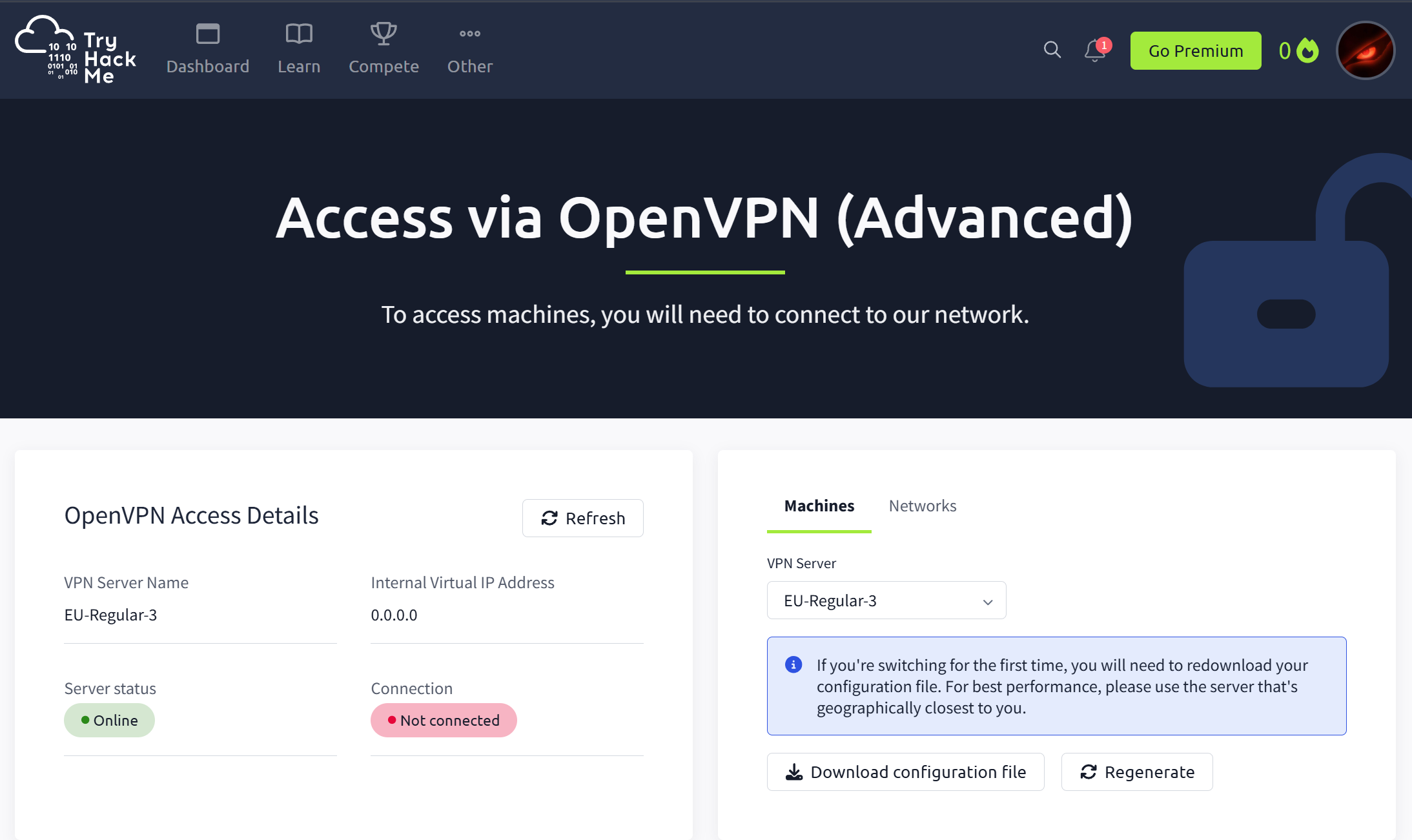 Tryhackme 서버에 연결하는 방법